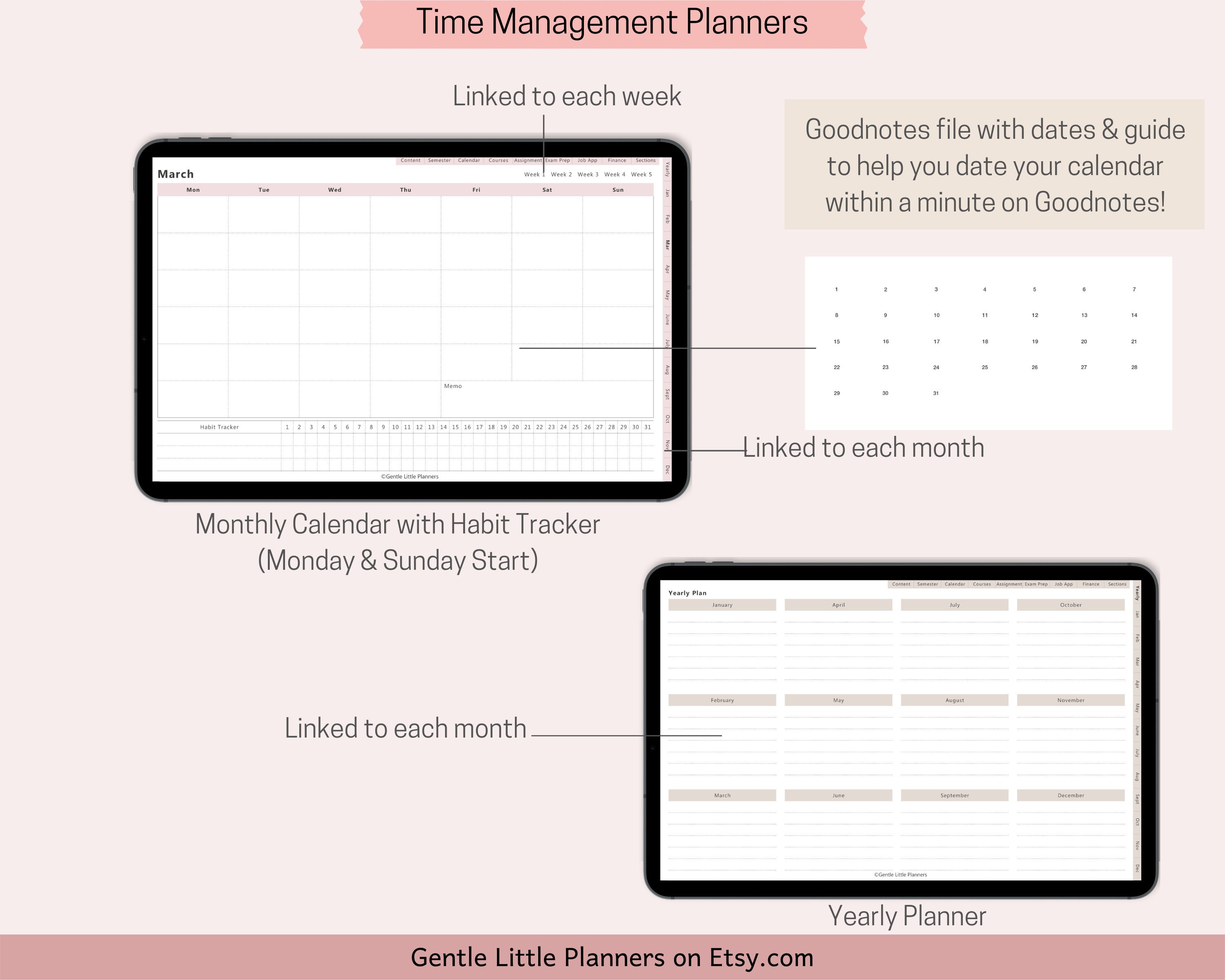 Digital Student Planner College Student Planner Academic - Etsy Hong Kong