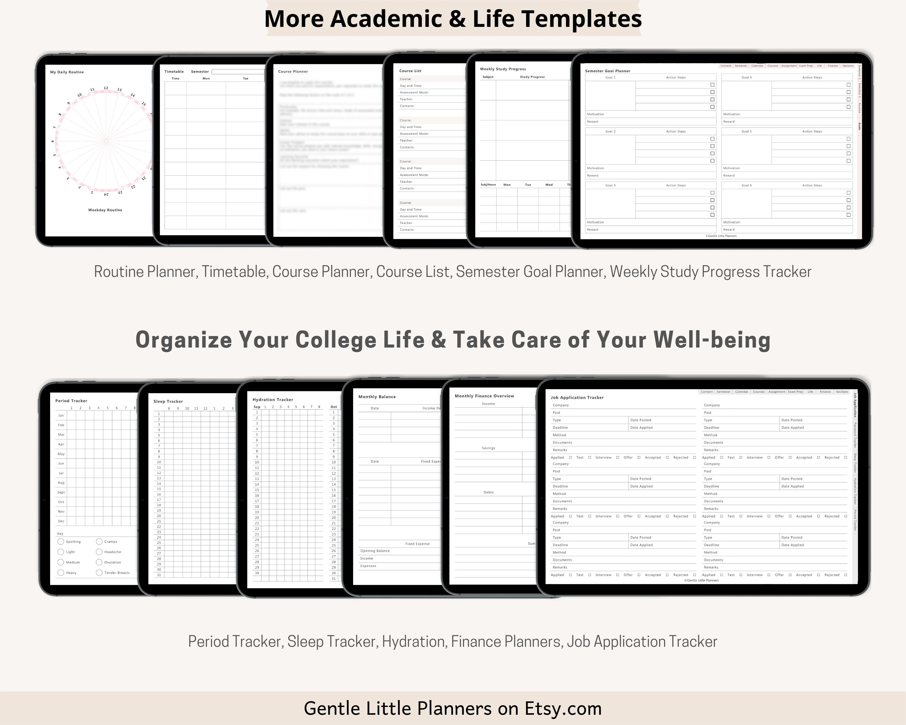 2024 Digital Student Planner, College Academic Planner Links to Google ...