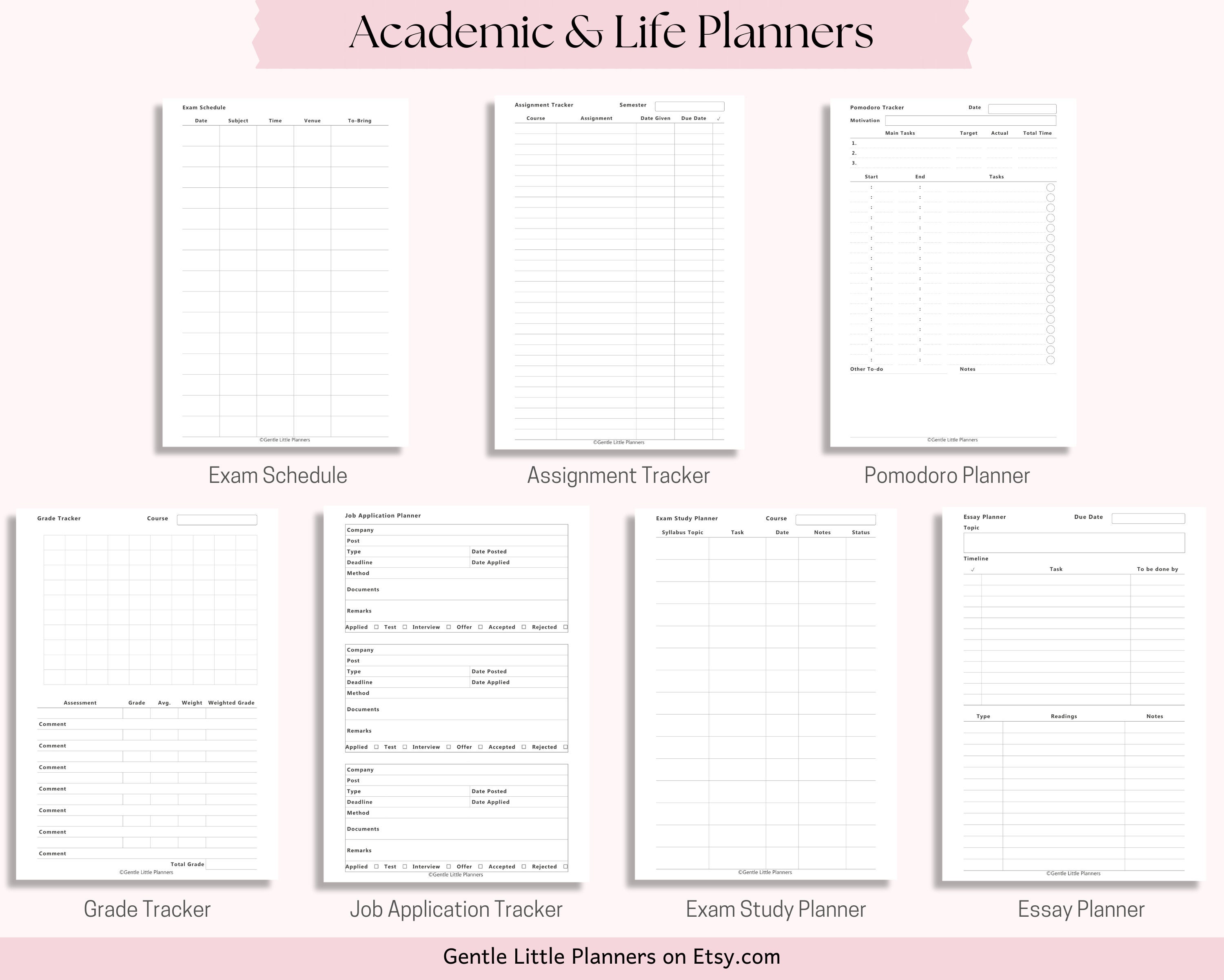 2023 2024 Student Planner Printable Academic Planner College Study ...