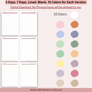 Undated Weekly Planner Printable Subject Planner Teacher Planner ...
