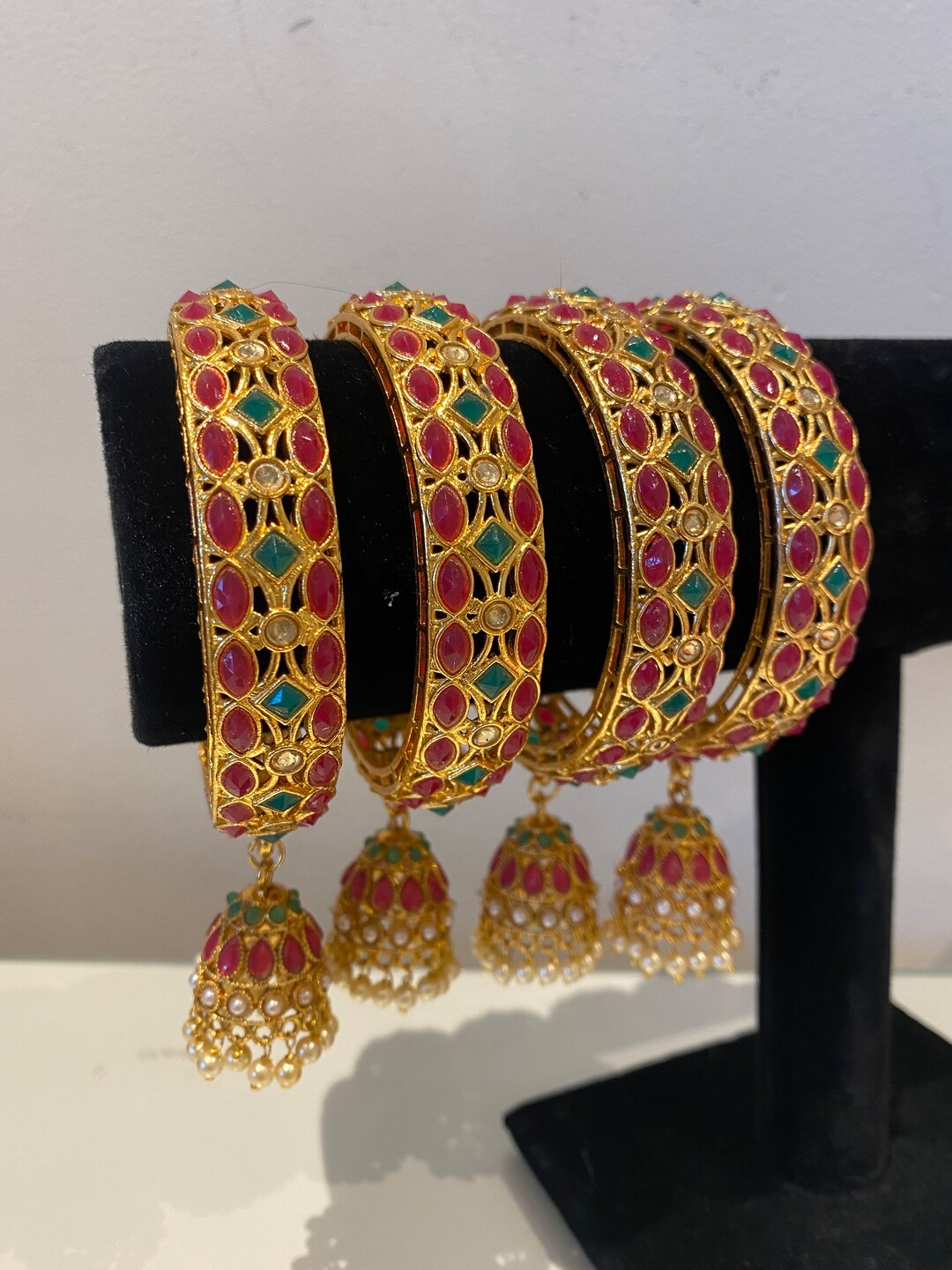 Bangle Set Antique Gold Bangles Gold Bangles Indian Bangle Set Asian ...