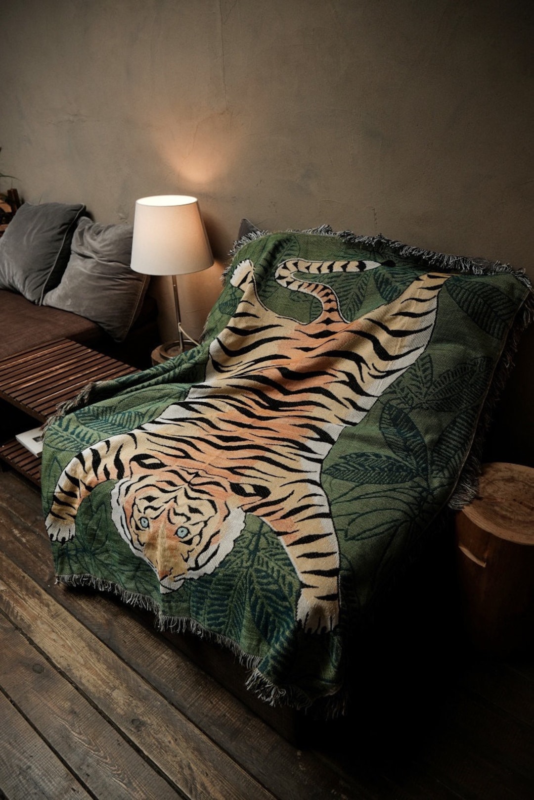 Tiger Throw Woven Blanket Adult Kid Pet Blanket Knitted Tapestry ...
