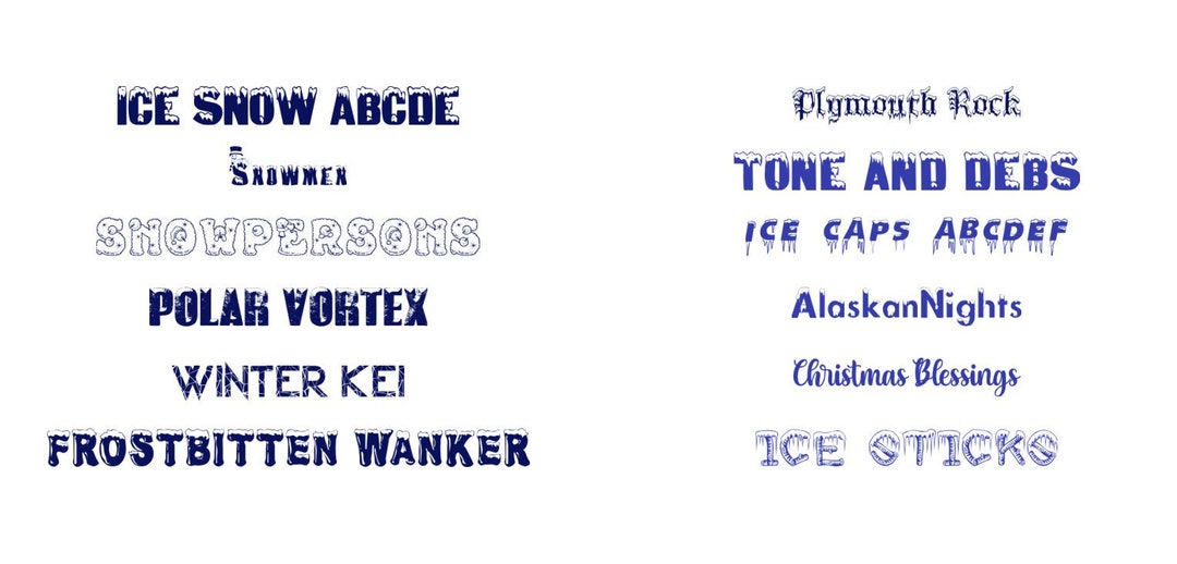 16 Frozen Fonts Collection. Snow Ice Font Set. Ttf - Etsy