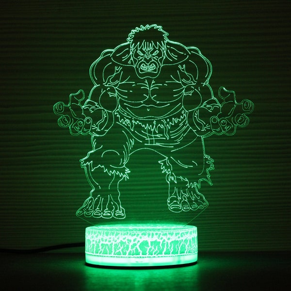 Hulk 3d Night Light - Etsy