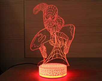 3d Spiderman Light - Etsy