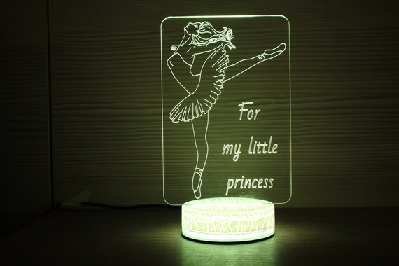 Ballet Dancer Ballerina Doll 3D Night Lamp Night Light - Etsy