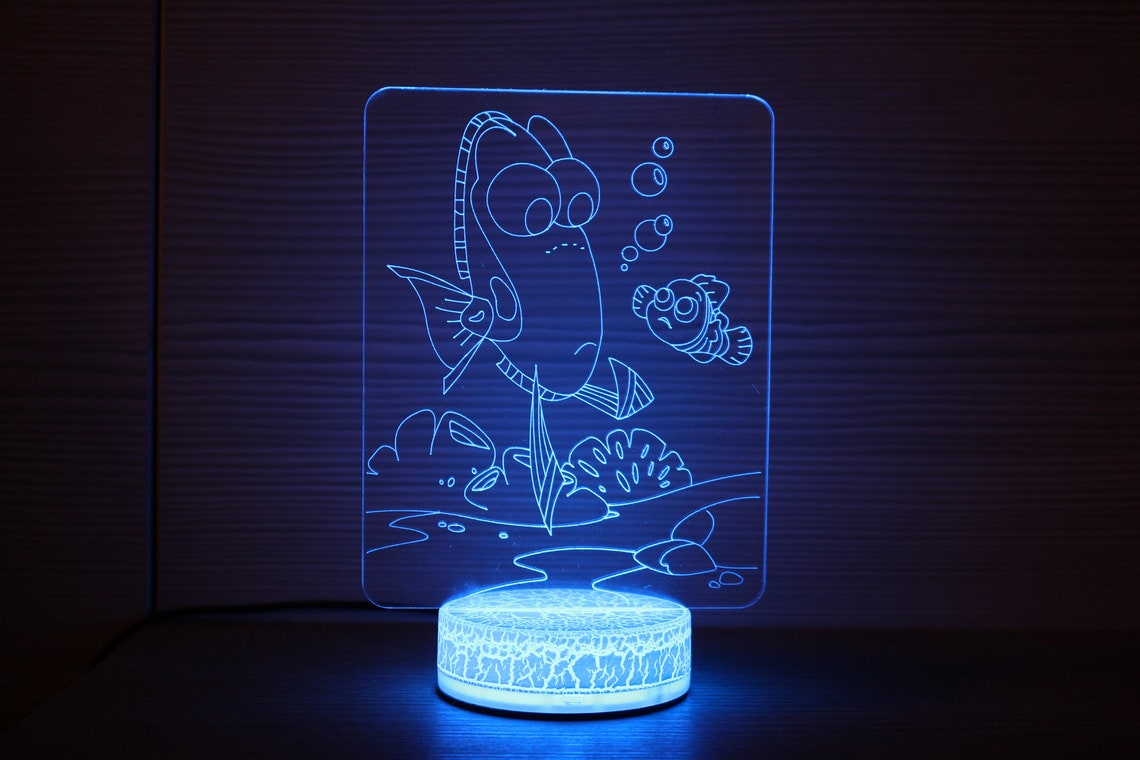 Dory Fish Finding Nemo Pixar Dory Costume 3D Night Lamp Night | Etsy