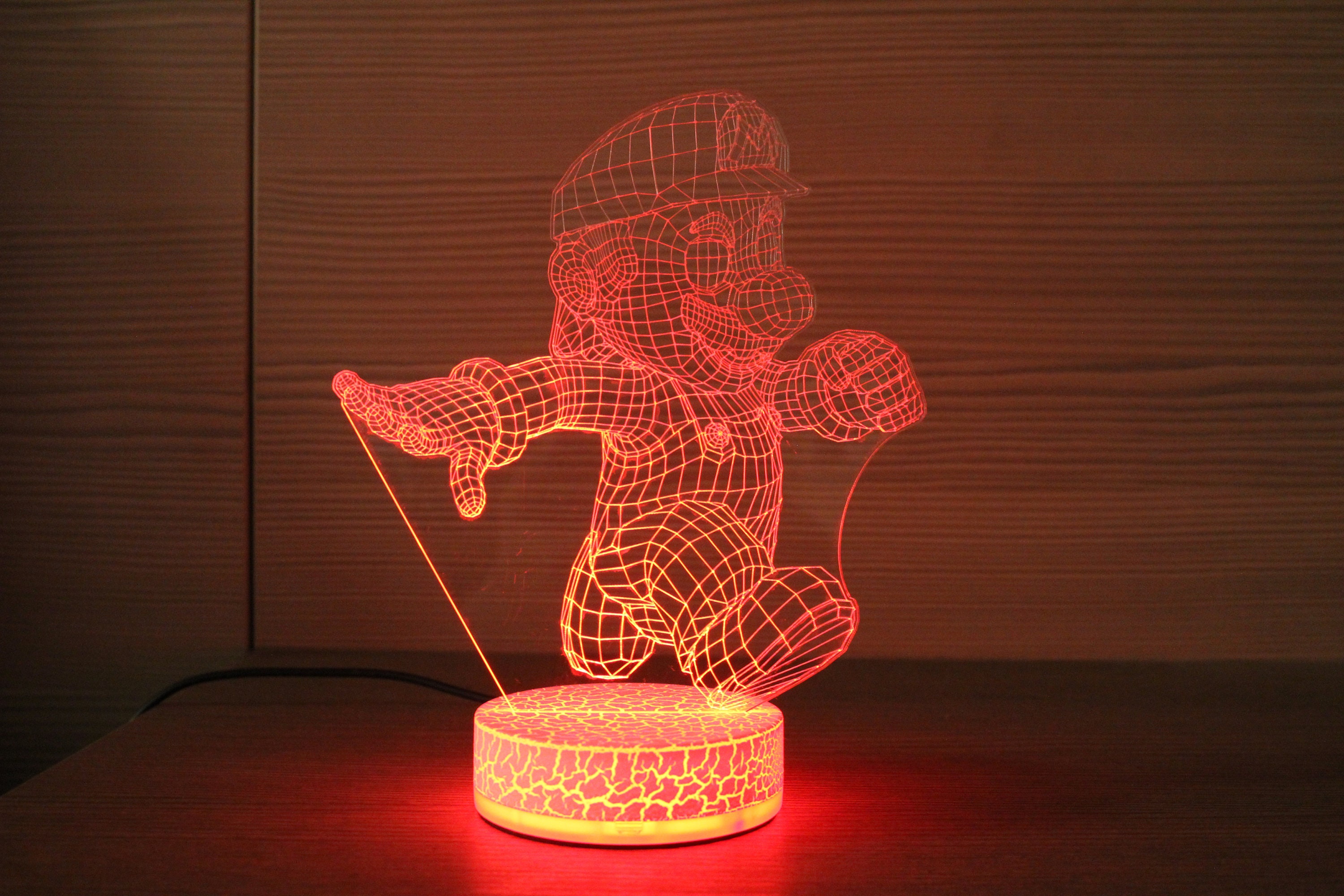Super Mario Birthday Super Mario Lamp 3D Night Lamp 3D Night - Etsy