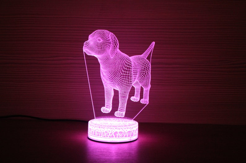 Golden Retriever Labrador Pet 3D Night Lamp Night Light Home - Etsy