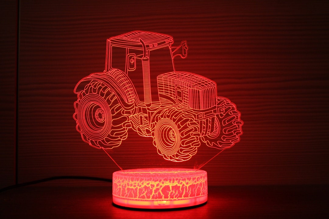 Farm Tractor Toy Gift for Kids Tractor Table Lamp Birthday - Etsy