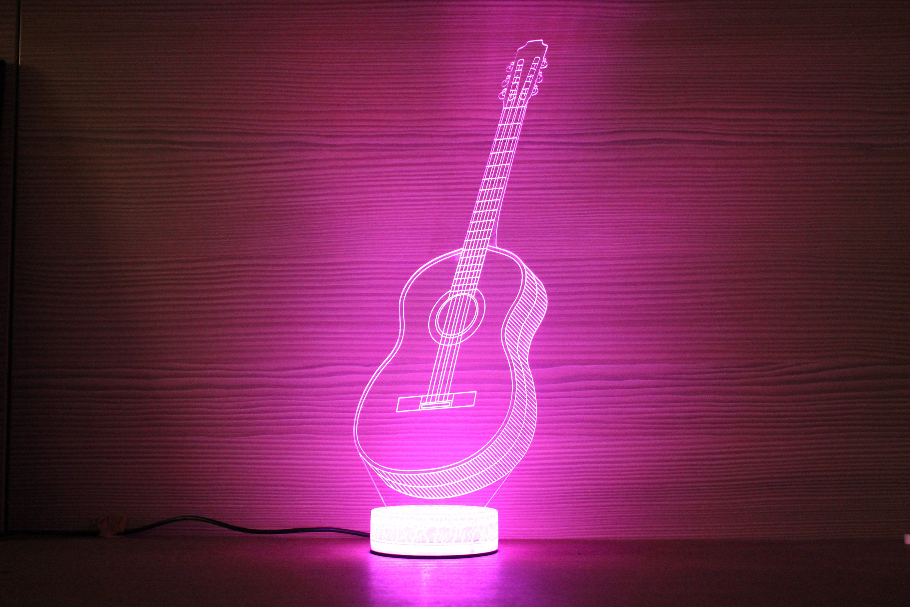 Acoustic Guitar Fender 3D Night Lamp Guitar 3D Night Light - Etsy UK