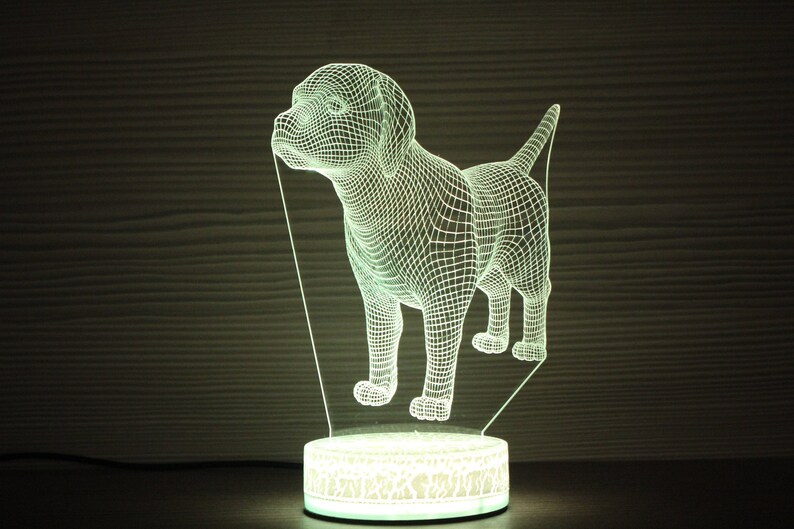 Golden Retriever Labrador Pet 3D Night Lamp Night Light Home - Etsy