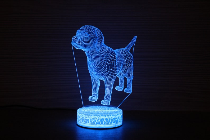 Golden Retriever Labrador Pet 3D Night Lamp Night Light Home - Etsy