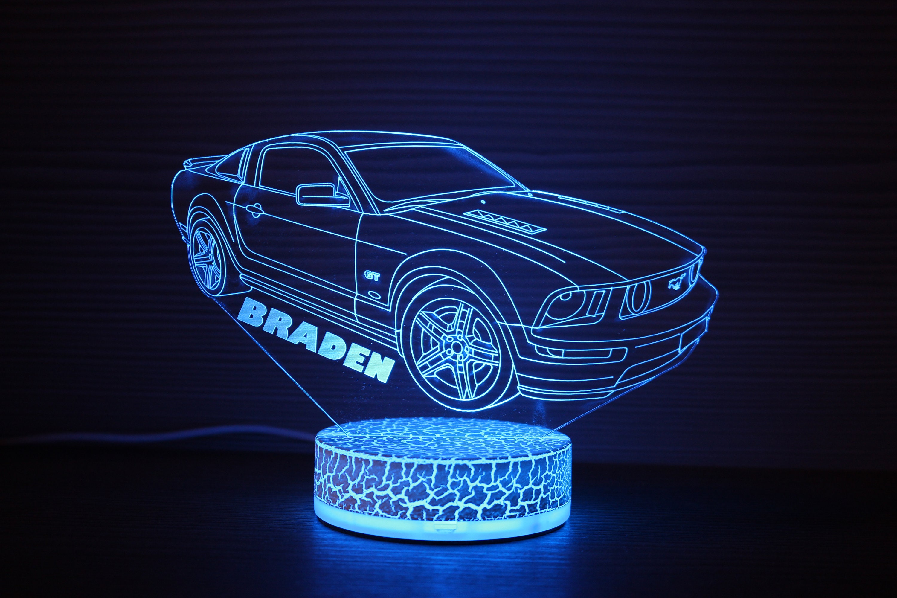 Personalized Ford Mustang 3D Night Lamp Mustang Lamp Shade 3D | Etsy
