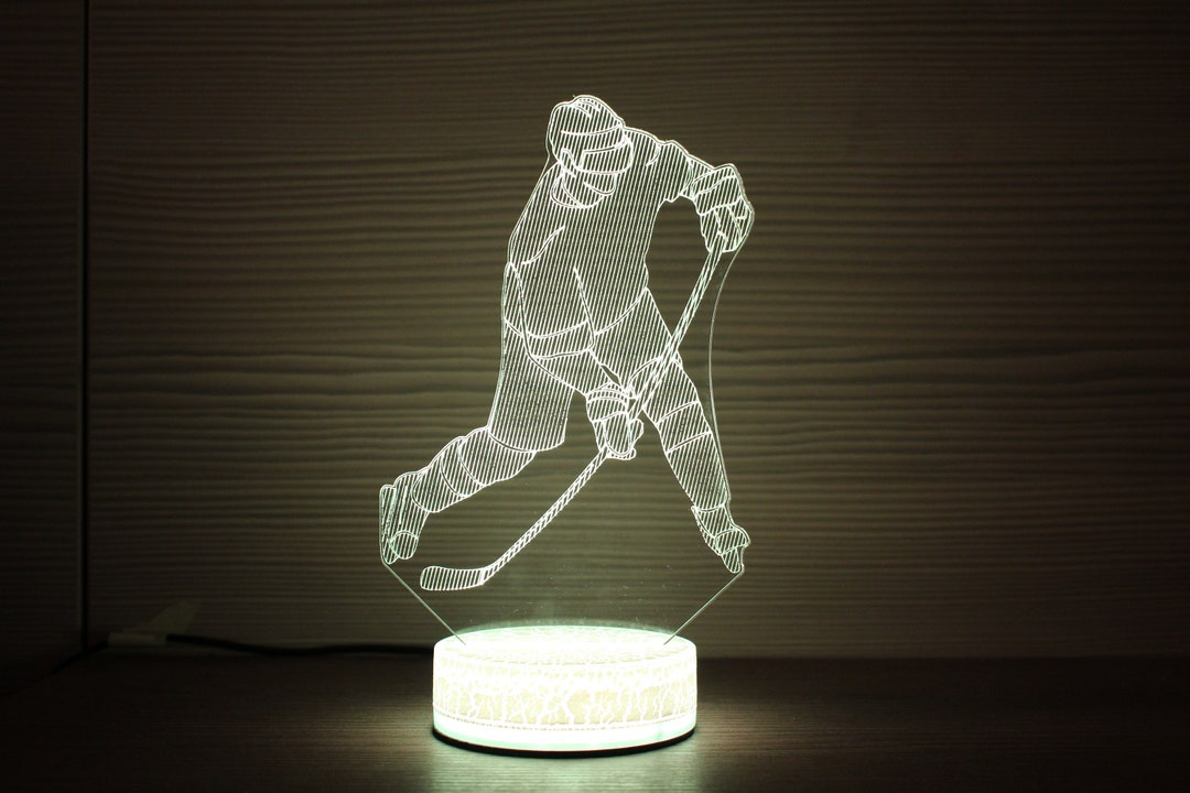 NHL Hockey Decor 3D Night Lamp Hockey Gifts 3D Night Light Children ...
