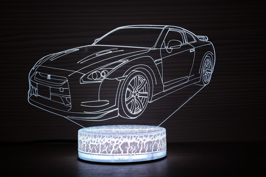 Nissan GTR Nissan GT-R 3D Night Lamp 3D Night Light Children - Etsy Italia