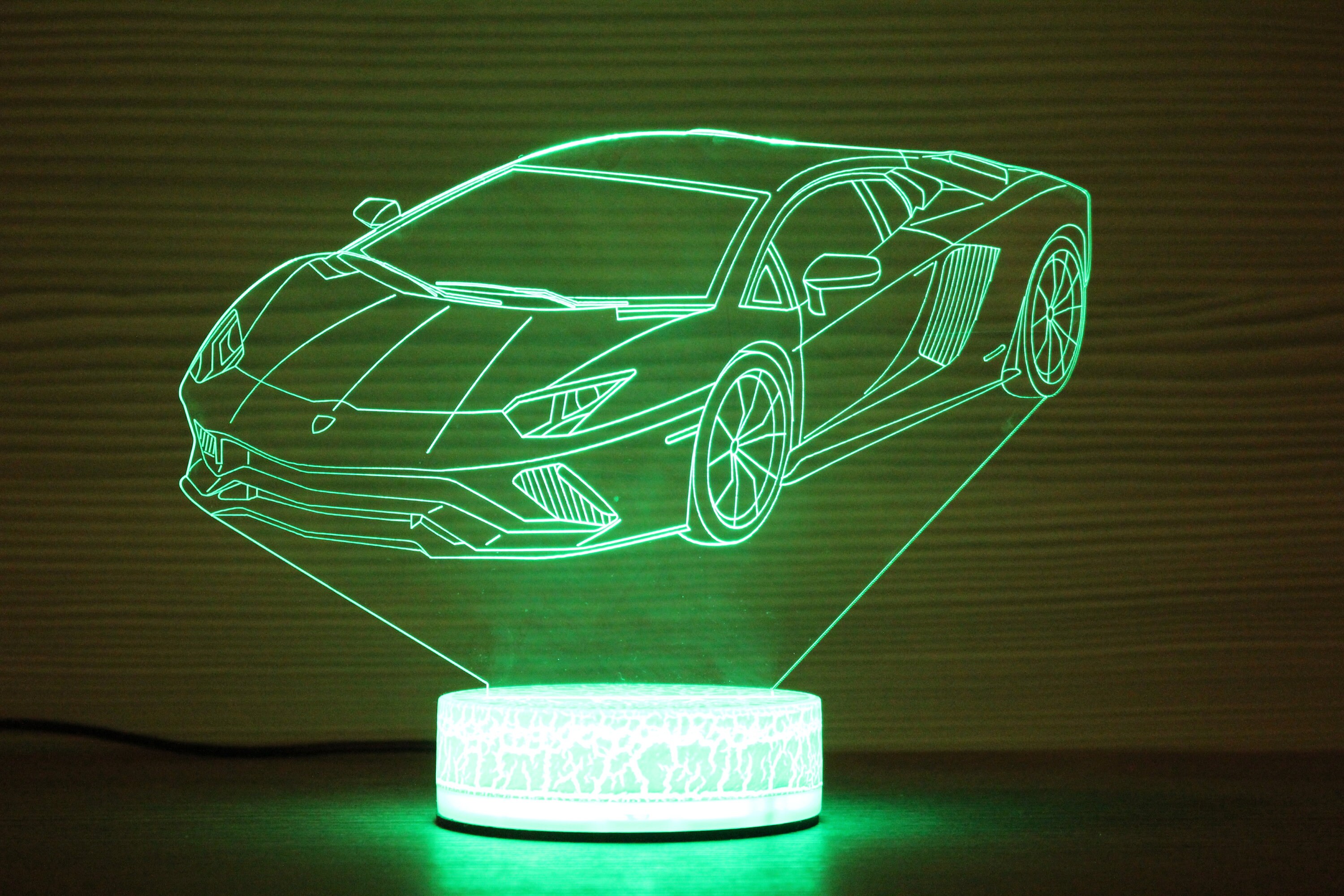 Personalized Lamborghini Art 3D Night Lamp 3D Night Light | Etsy