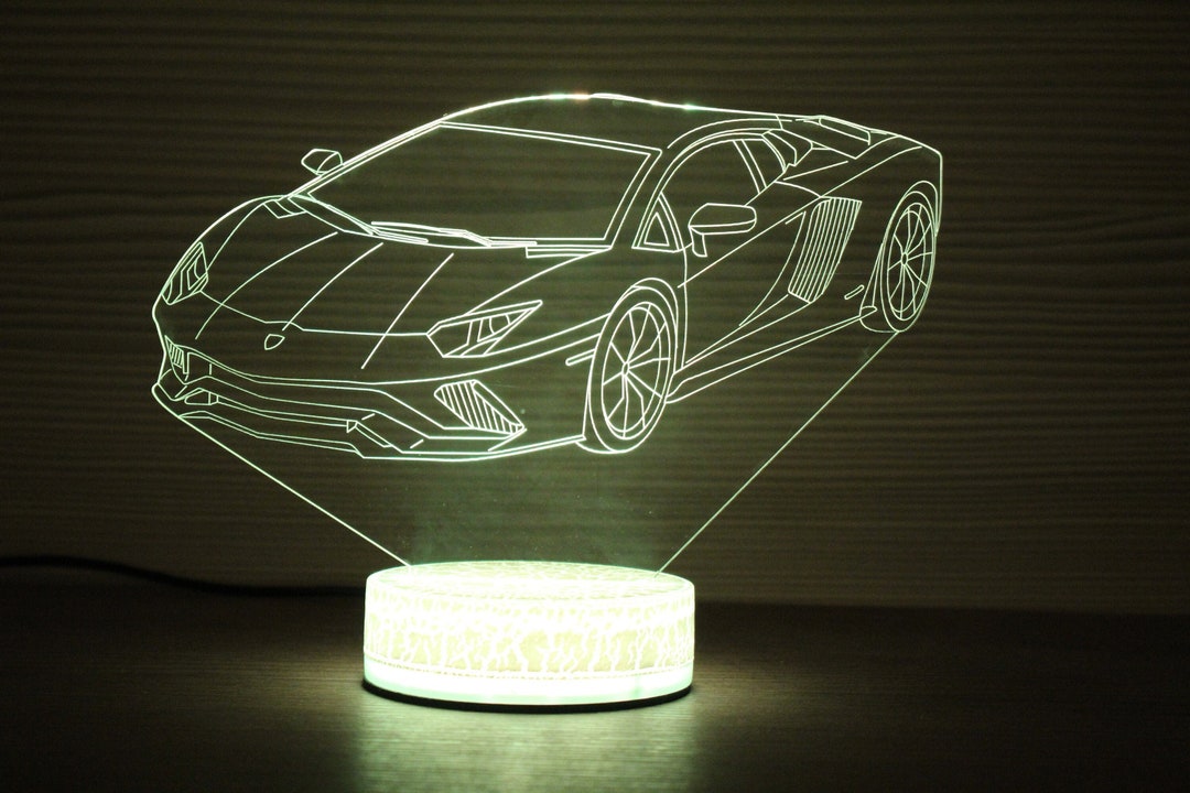 Personalized Lamborghini Art 3D Night Lamp 3D Night Light Children Home ...