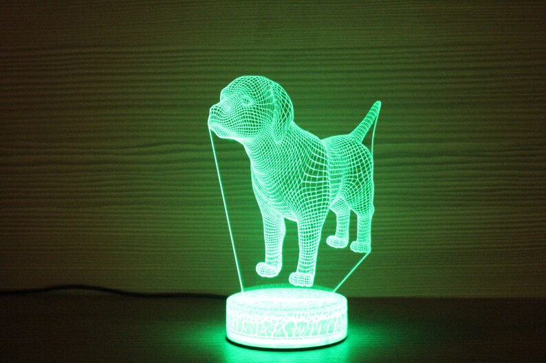 Golden Retriever Labrador Pet 3D Night Lamp Night Light Home - Etsy