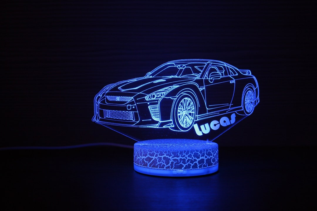 Nissan GTR R35 Nissan GT-R Nissan Skyline 3D Night Lamp 3D Night Light ...