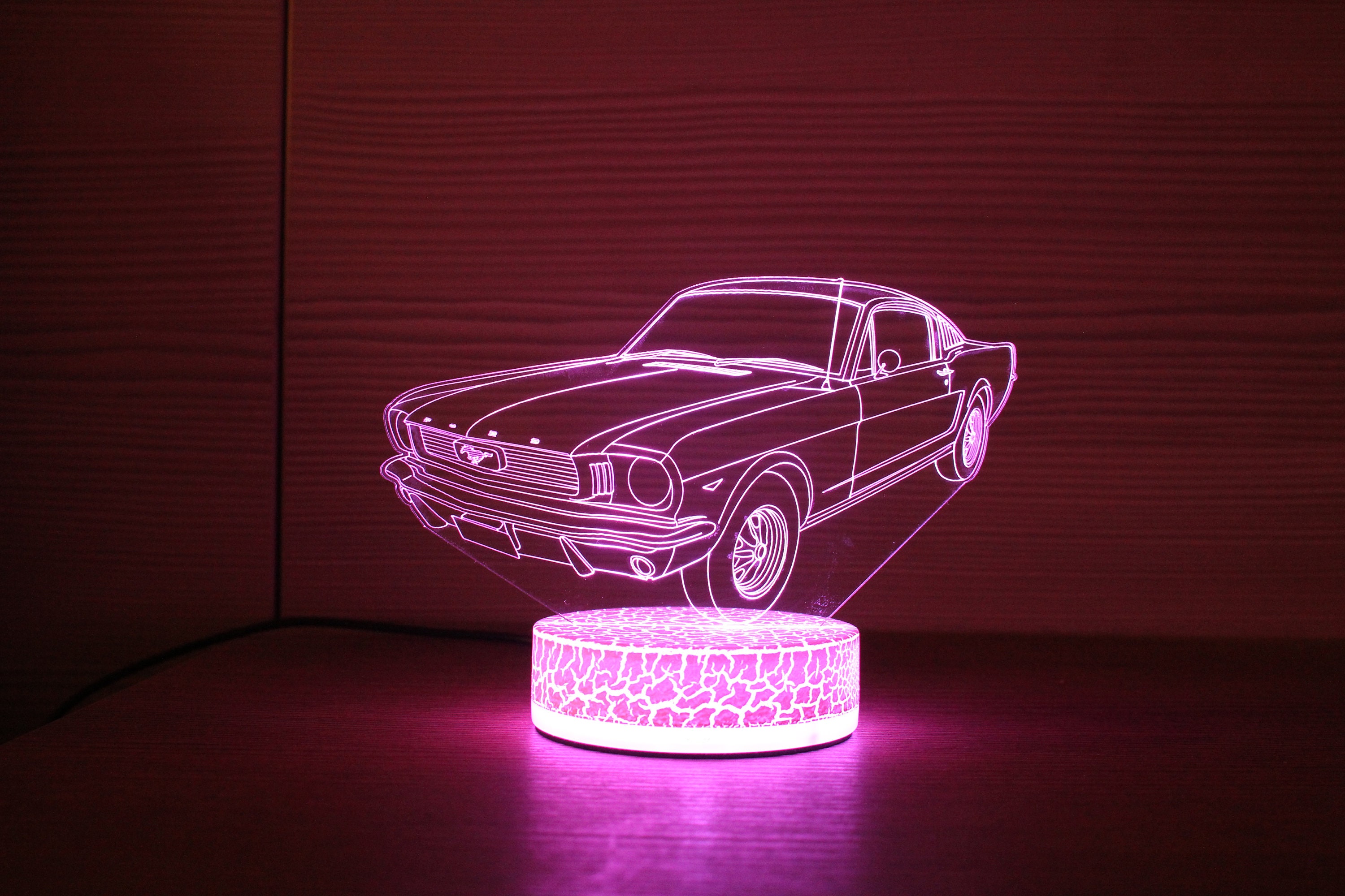Personalized Ford Mustang 1966 Shelby Muscle Car 3D Night Lamp - Etsy UK