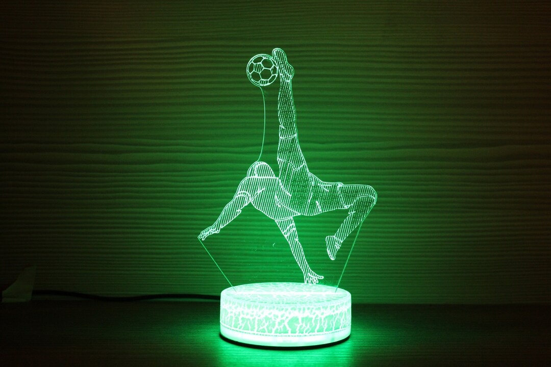 Soccer Player Gifts Ronaldo 3D Night Lamp Football 3D Night Light Home ...