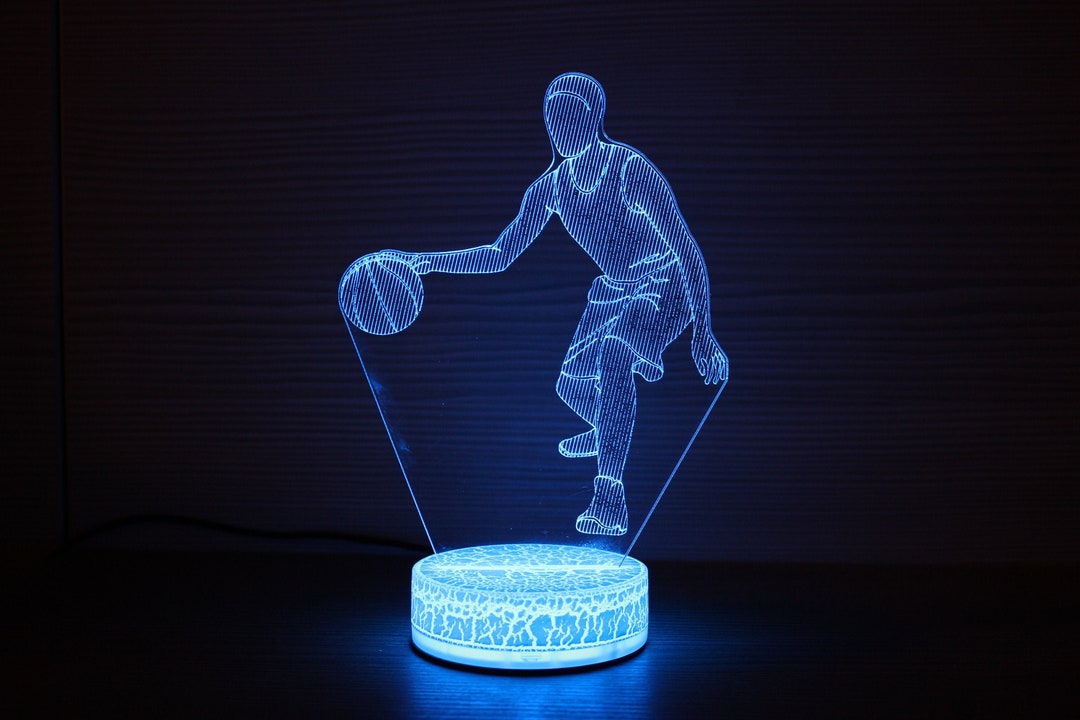 Basketball Player Gifts Basketball Decor 3D Night Lamp Night - Etsy