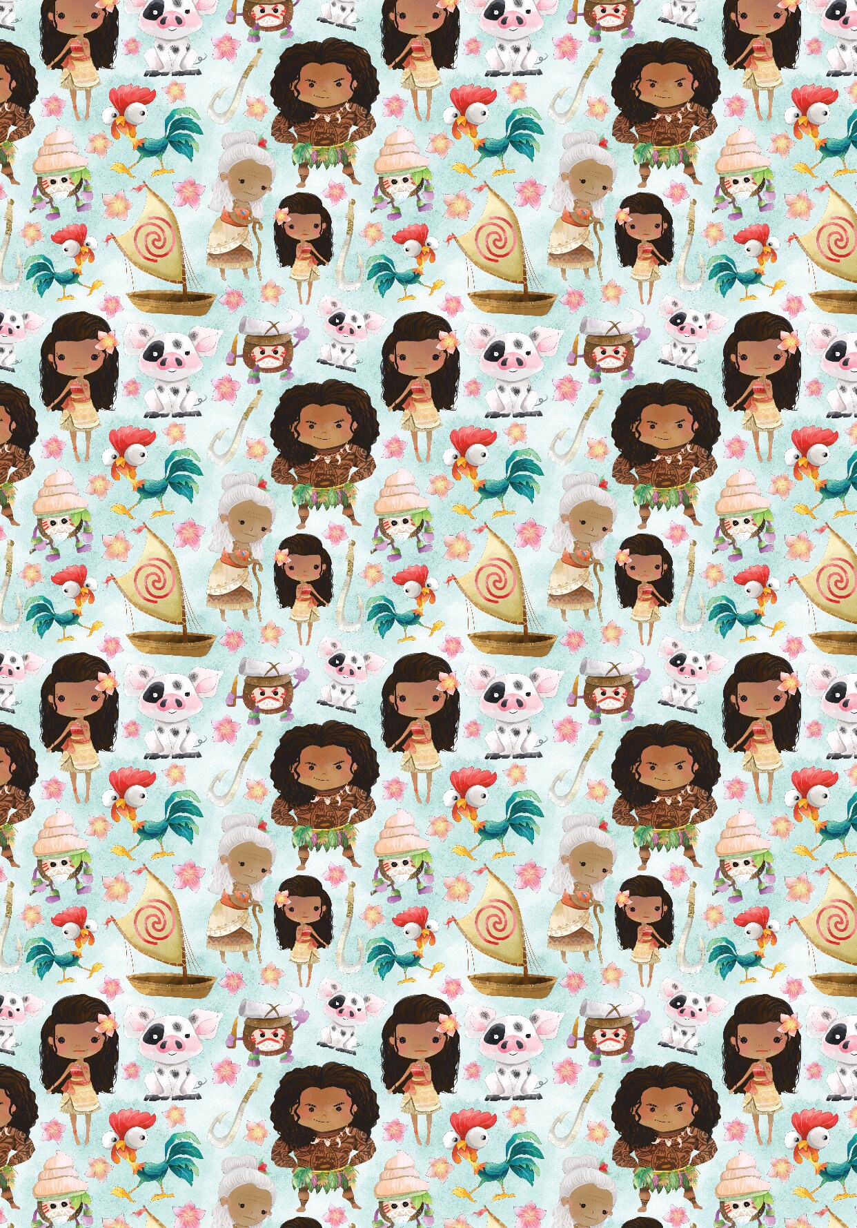 Clip Art & Image Files Ocean princess seamless,Seamless Pattern,Digital ...