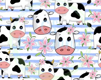 Cow Seamless File - Etsy