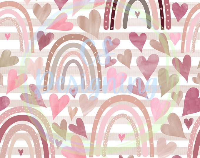 Boho Valentines Seamless Pattern,boho valentines,Vday Pattern,Seamless ...
