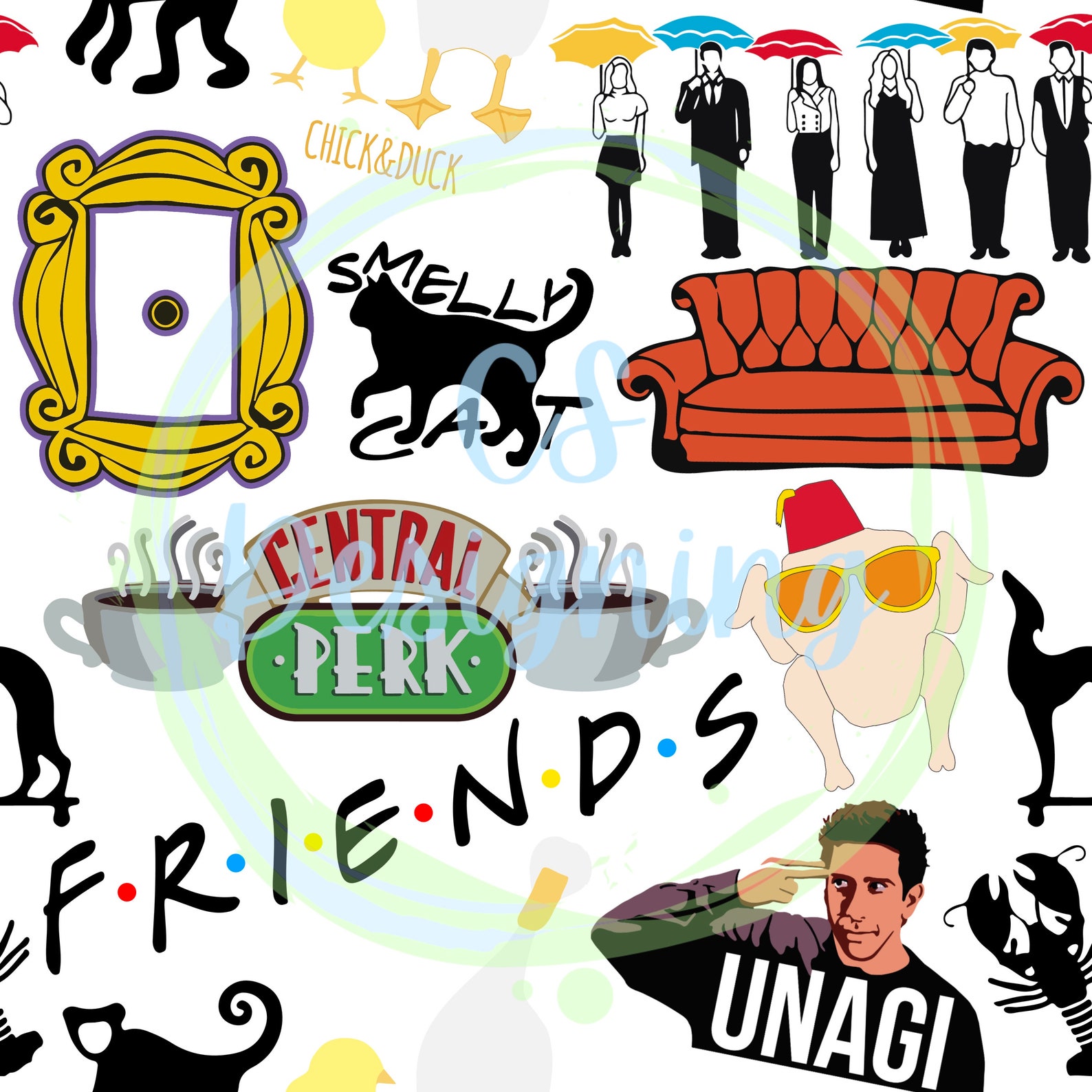 Friends seamless patternfriends digital printSeamless | Etsy