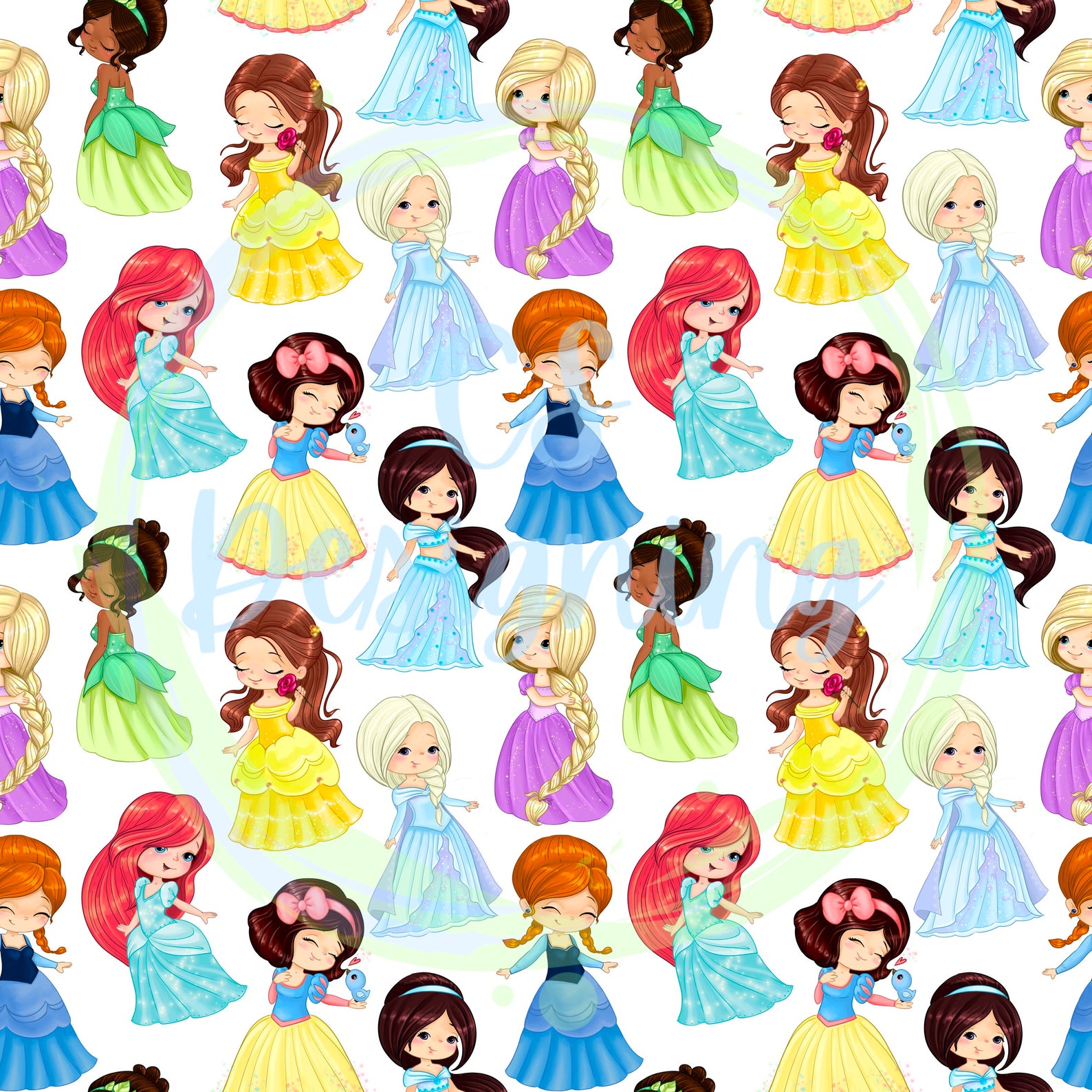 Princess fabricPrincess Seamless PatternDigital | Etsy