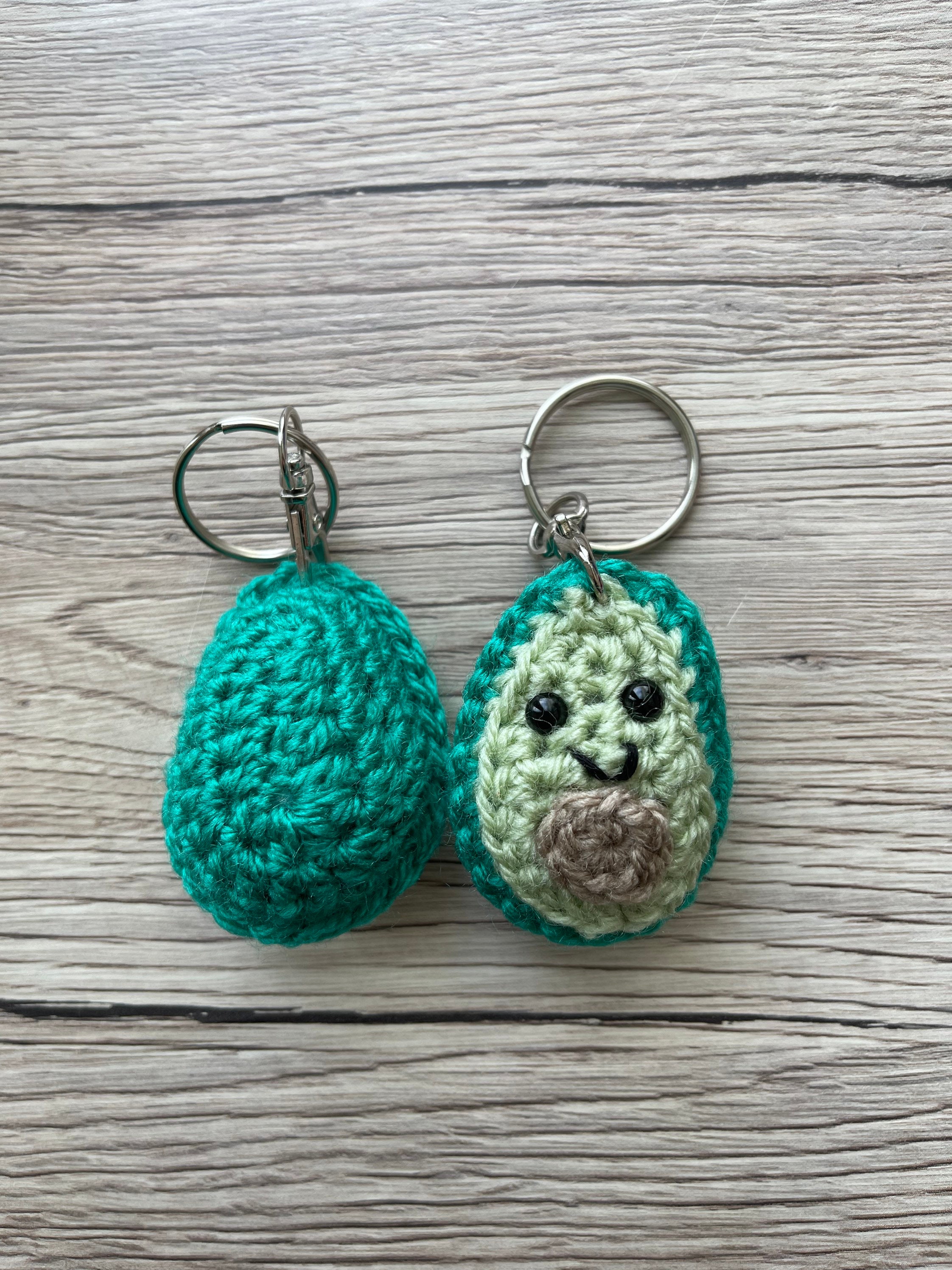 Small Avocado Keyring Cute Avocado Crochet Keyring - Etsy UK