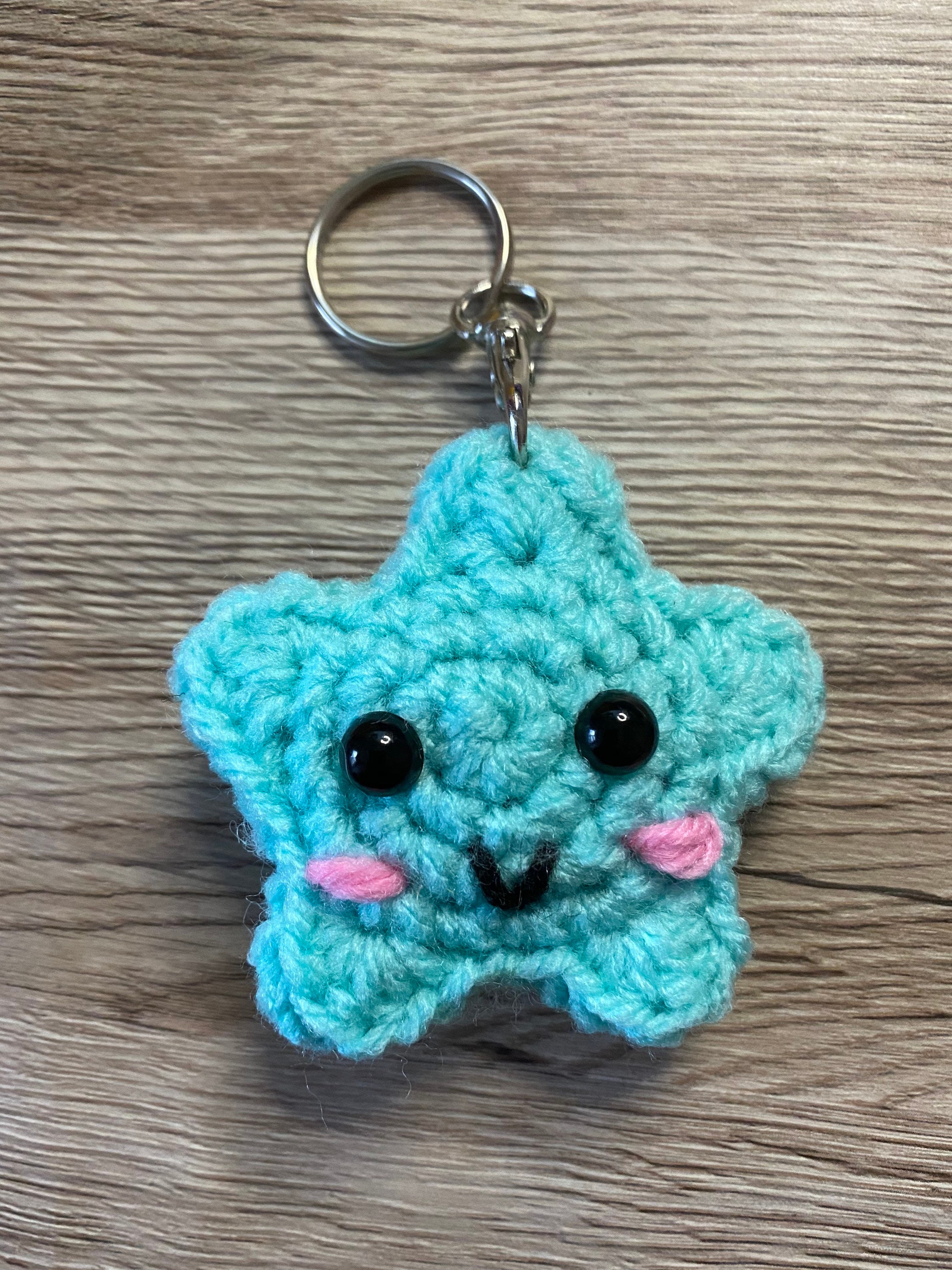 Star Keyring Crochet Star Cute Keyring Crochet Keyring - Etsy UK