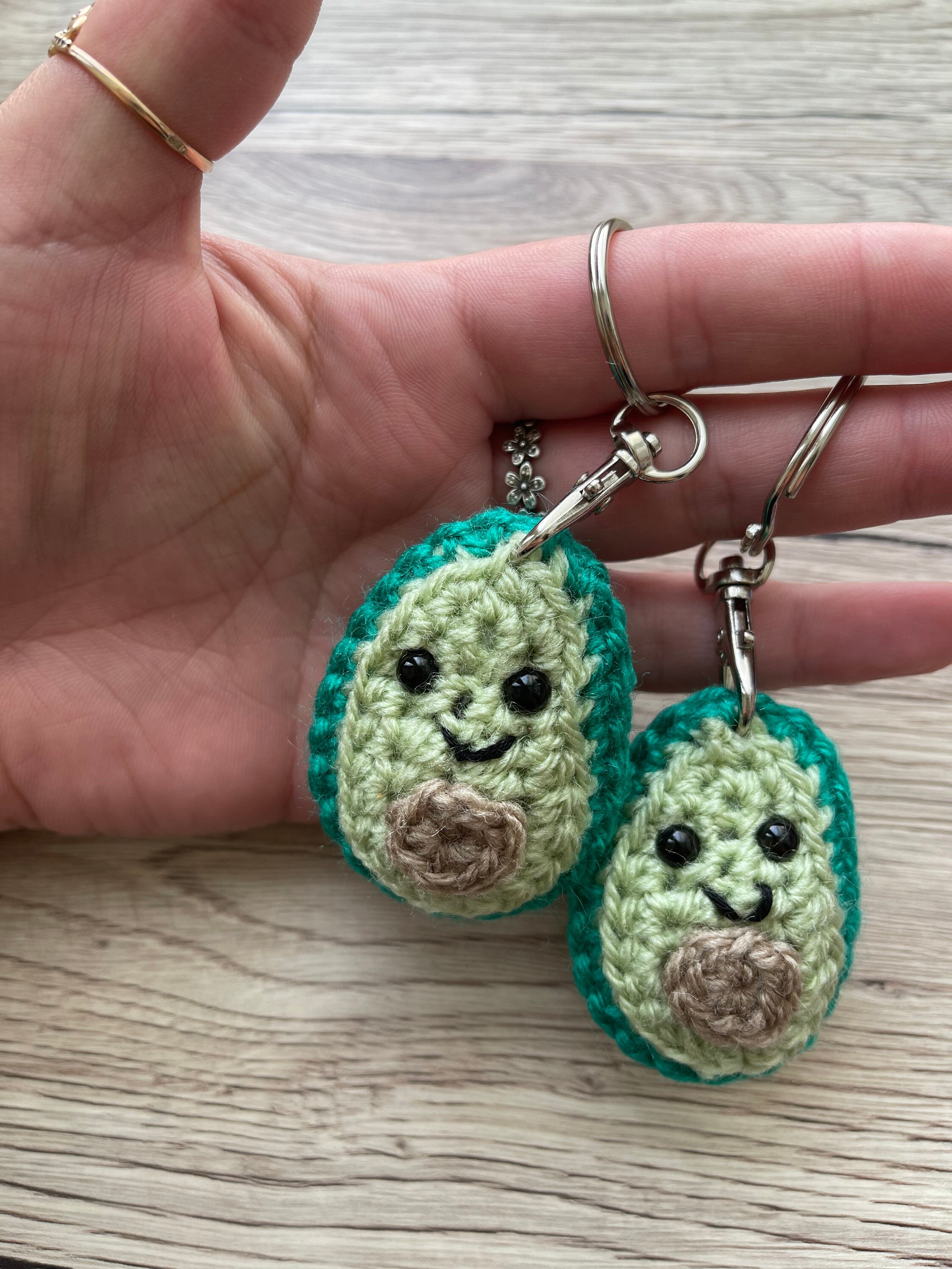 Small Avocado Keyring Cute Avocado Crochet Keyring - Etsy UK
