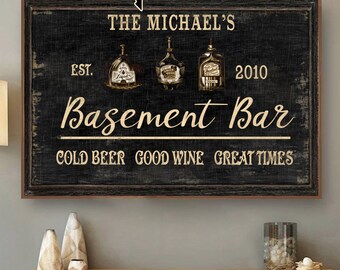 Basement Bar Decor | Etsy