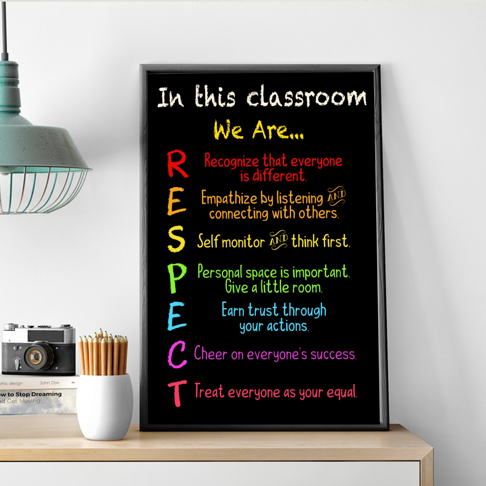 In this classroom we are respect gift Teacher Classroom | Etsy
