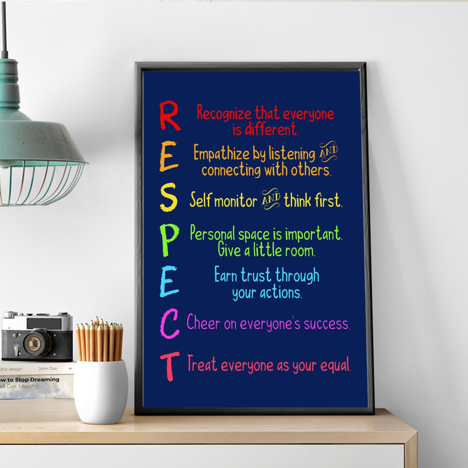 Respect teacher poster gift Teacher Classroom poster back to | Etsy