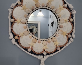 Seashell Wall Art, Coastal, Nautical, Beach Decor, Seashell Flowers ...