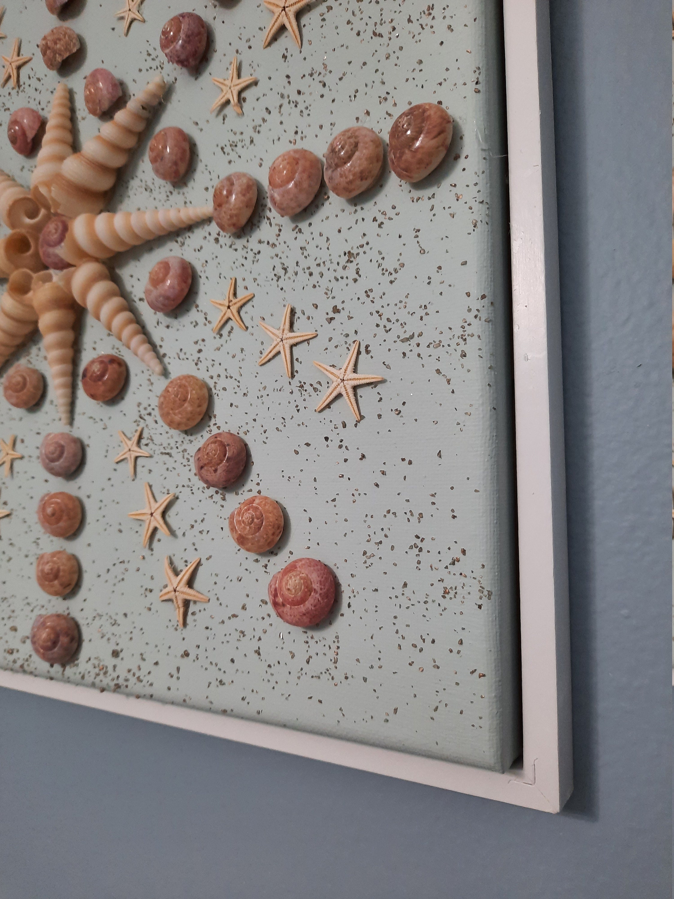 Seashell Wall Art, Mandela Sea Shell Wall Art, Coastal, Nautical, Beach ...