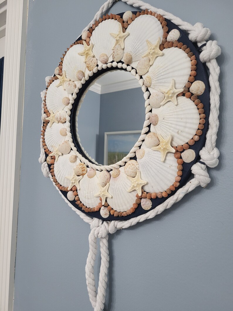 Seashell Wall Art, Coastal, Nautical, Beach Decor, Seashell Flowers ...