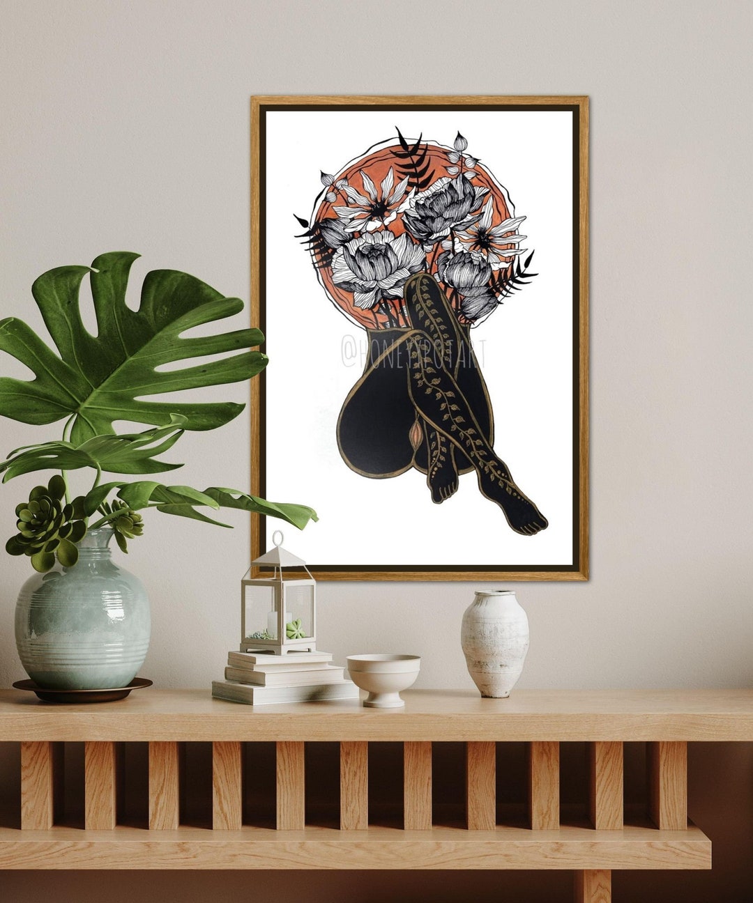 YONI FLOWERS High Quality Handmade Art Print Mushroom Print - Etsy