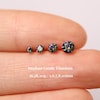 Titanium Cz Heart Push Pin Labret, Threadless Flat Back Earrings ...