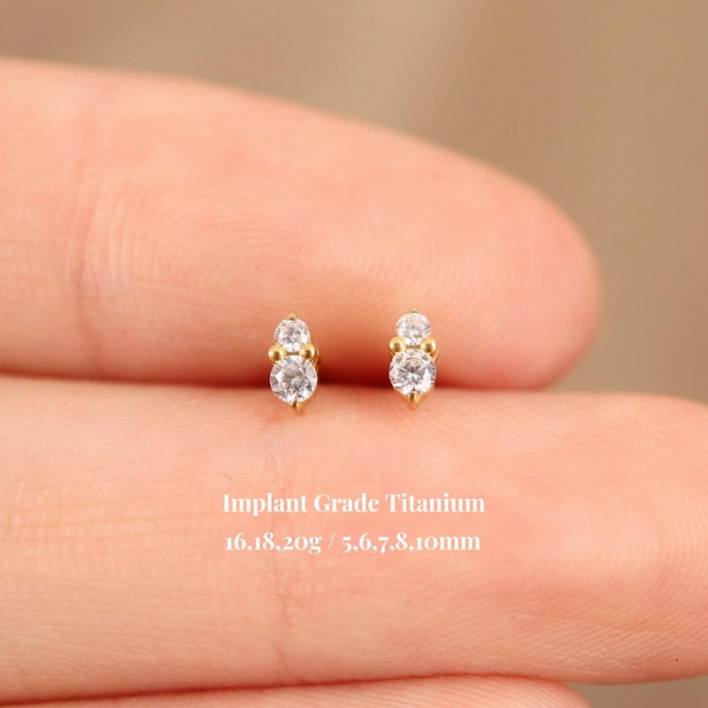 Two Ball Silver Cartilage - Etsy