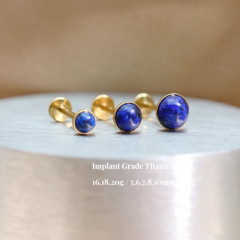 Small Flat Lapis Stone - Etsy