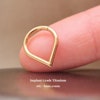 Titanium Cz Heart Push Pin Labret, Threadless Flat Back Earrings ...