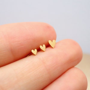 Titanium Tiny Heart Threadless Push Pin Labret, 2/2.5/3/3.5 Star Flat ...