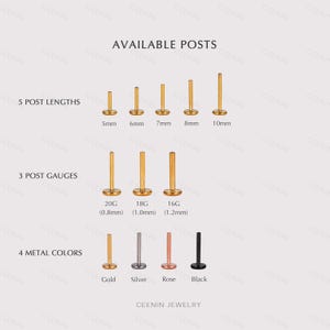 Titanium Star Threadless Push Pin Labret, 2/2.5/3/3.5mm Star Flat Back ...