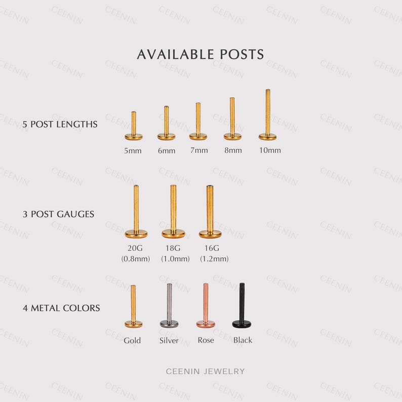 Titanium Two Pearl Threadless Push Pin Labret, Flat Back Earring ...