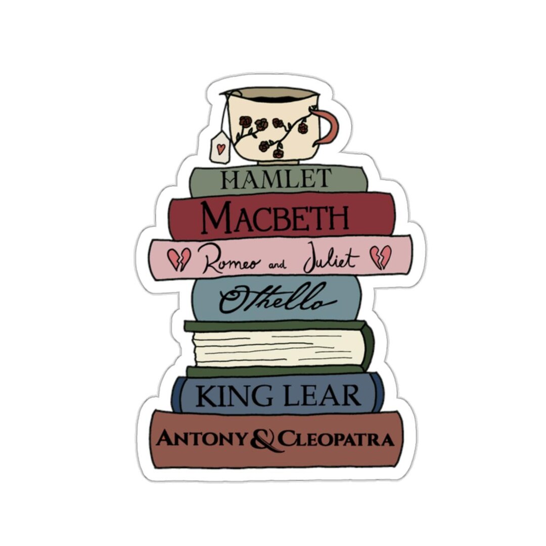 Shakespeare Book Stack Sticker - Etsy